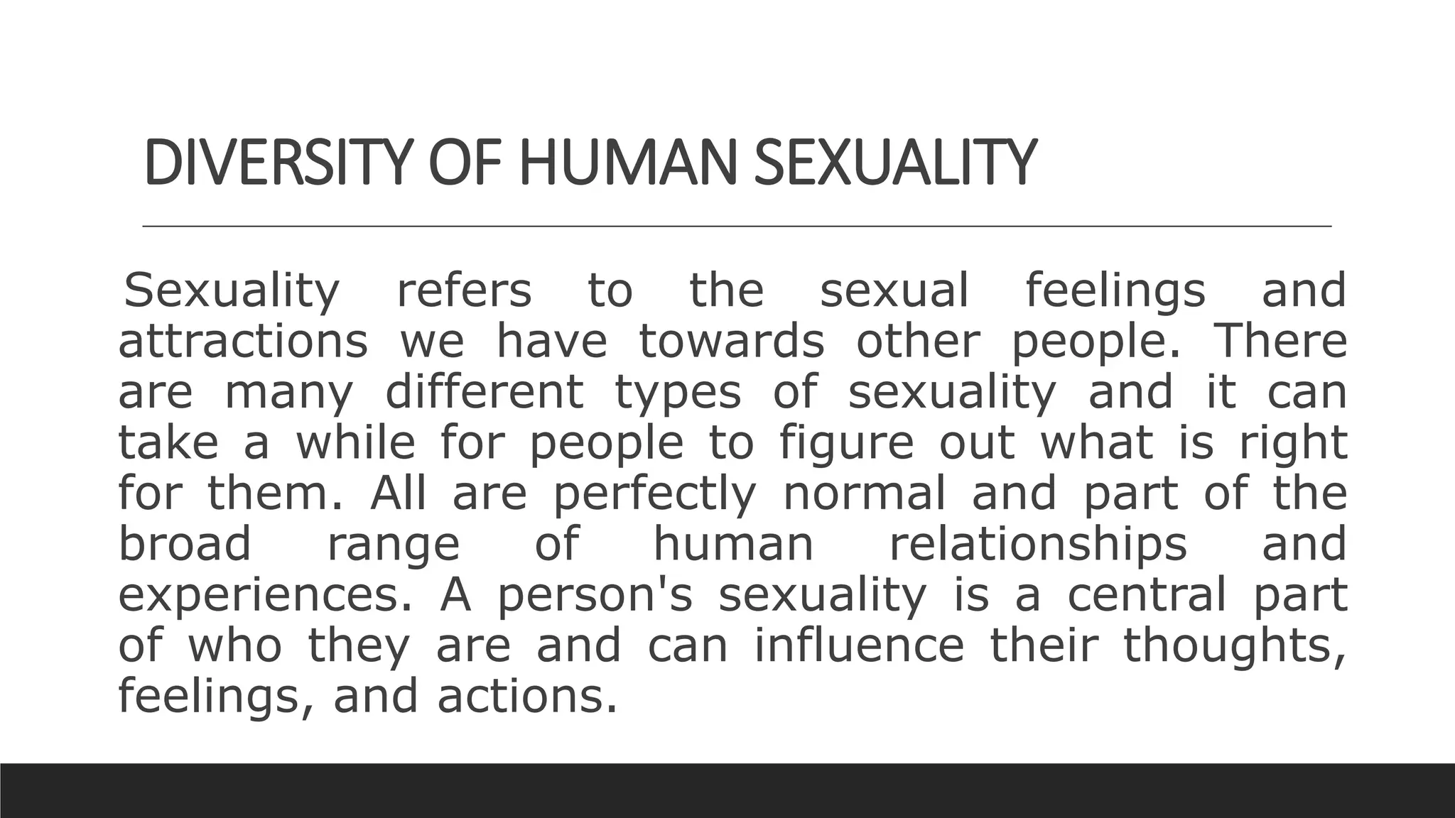 sexuality in different forms and types . | PPTX