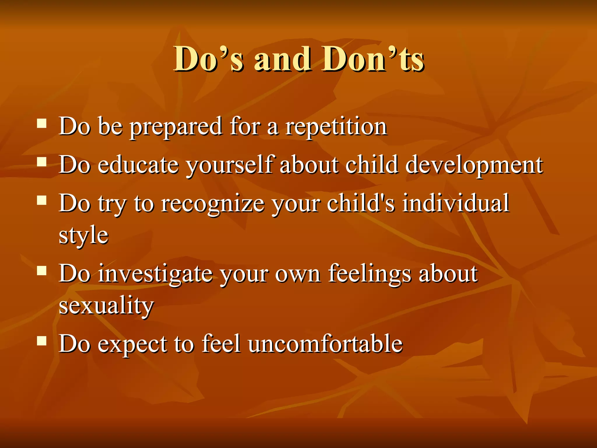 Sexuality education - how to talk to your children about sex | PPT