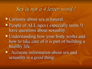 Sexuality education - how to talk to your children about sex | PPT