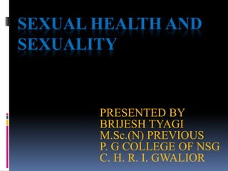 Sexuality and sexual health | PPTX