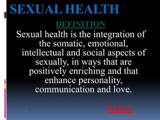 Sexuality and sexual health | PPTX