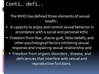 Sexuality and sexual health | PPTX