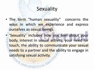 Sexuality and sexual health | PPTX