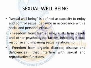 Sexuality and sexual health | PPTX