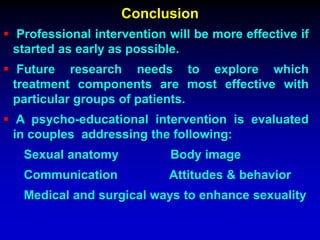 Sexuality in cancer patients | PPT