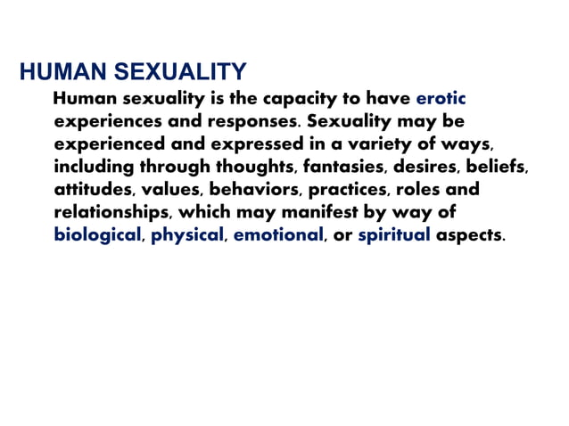 Sexuality & sexual health | PPT