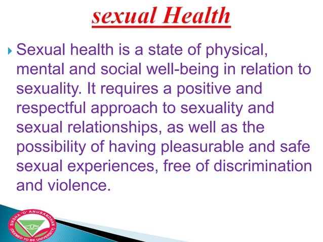 SEXUALITY AND SEXUAL HEALTH ASSESSMENT | PPTX