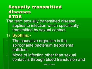 Sexually transmitted diseases | PPT