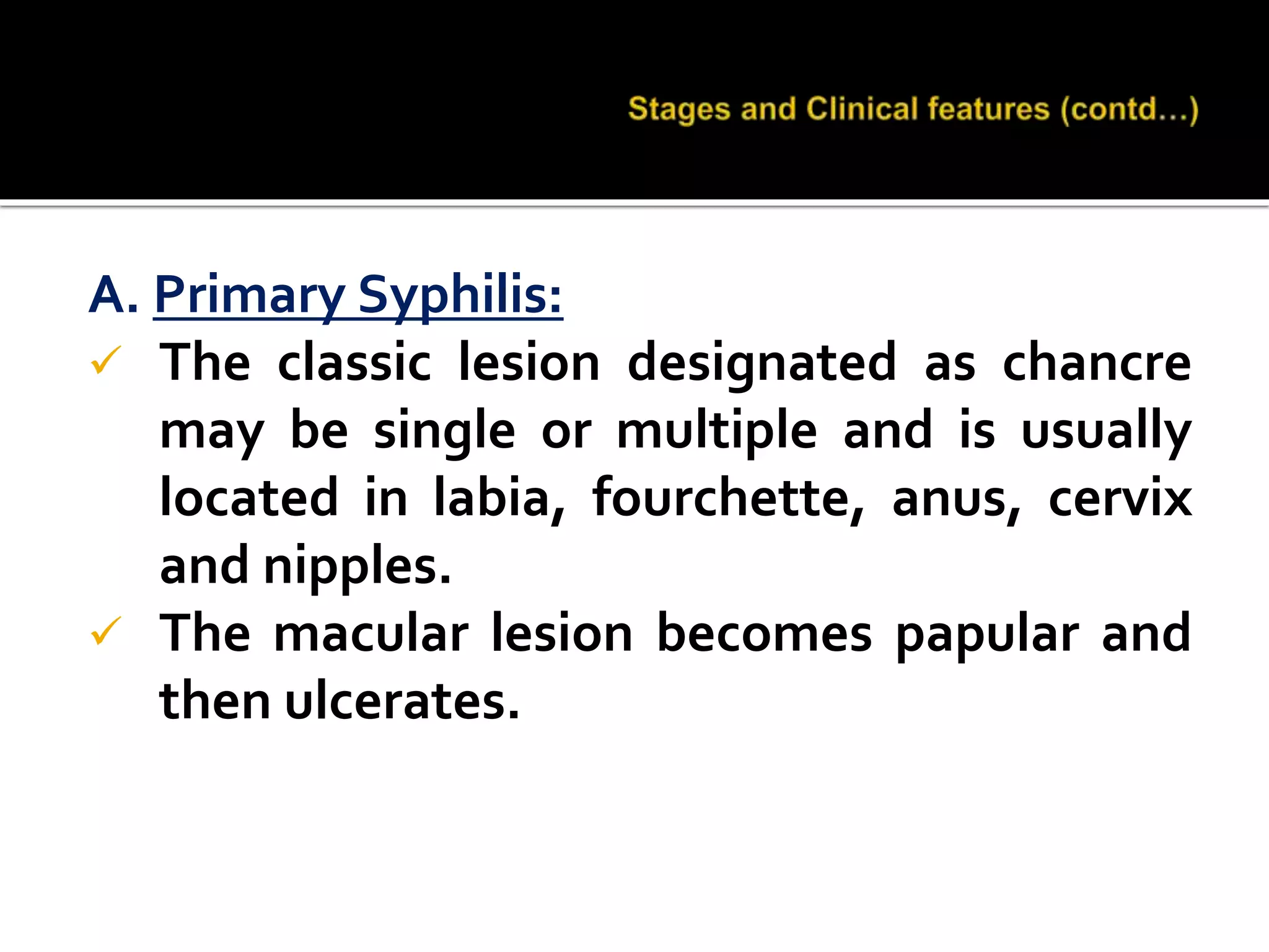 Sexually transmitted diseases- Syphilis and Lymphogranuloma venereum | PPTX