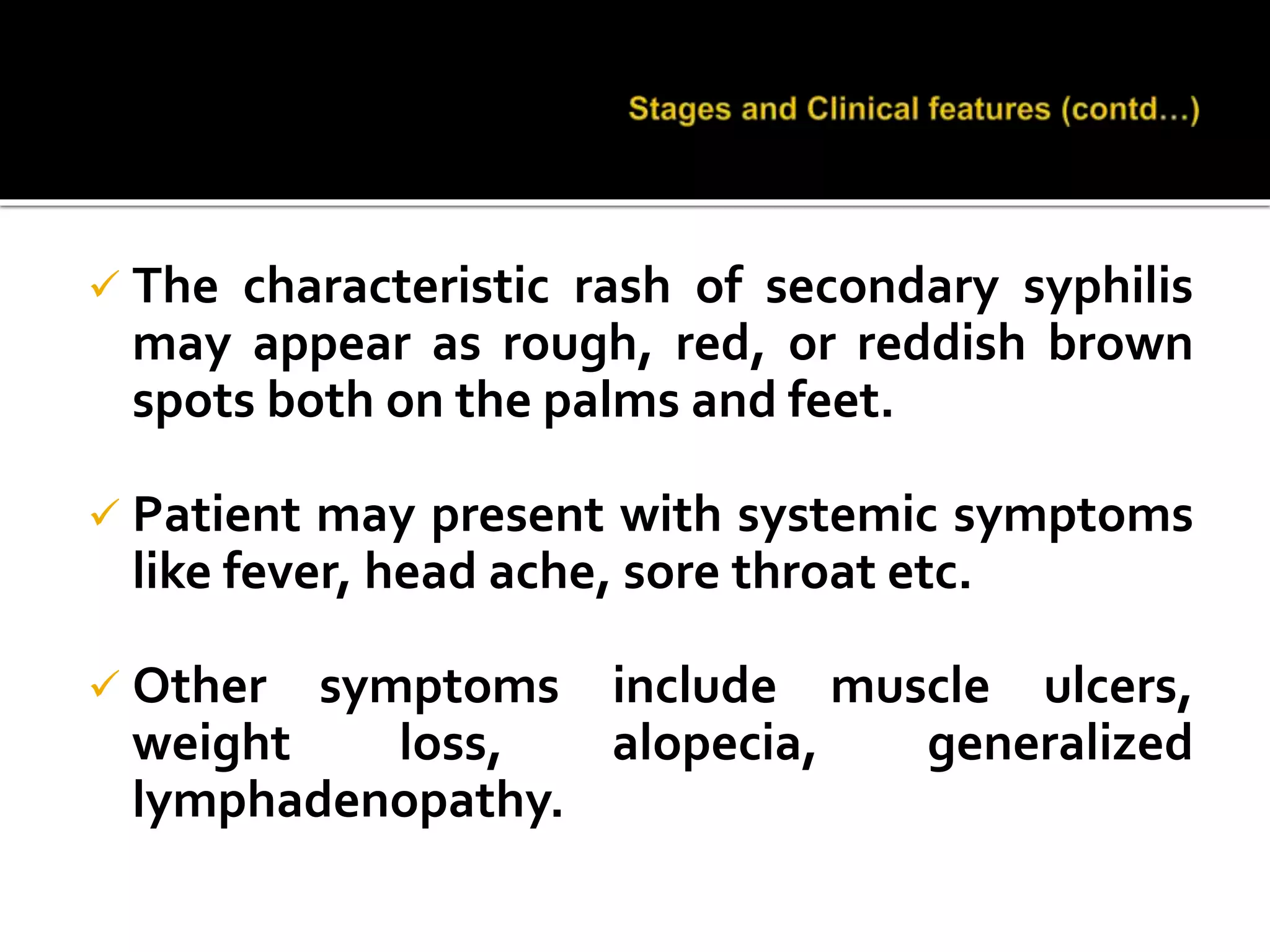Sexually transmitted diseases- Syphilis and Lymphogranuloma venereum | PPTX