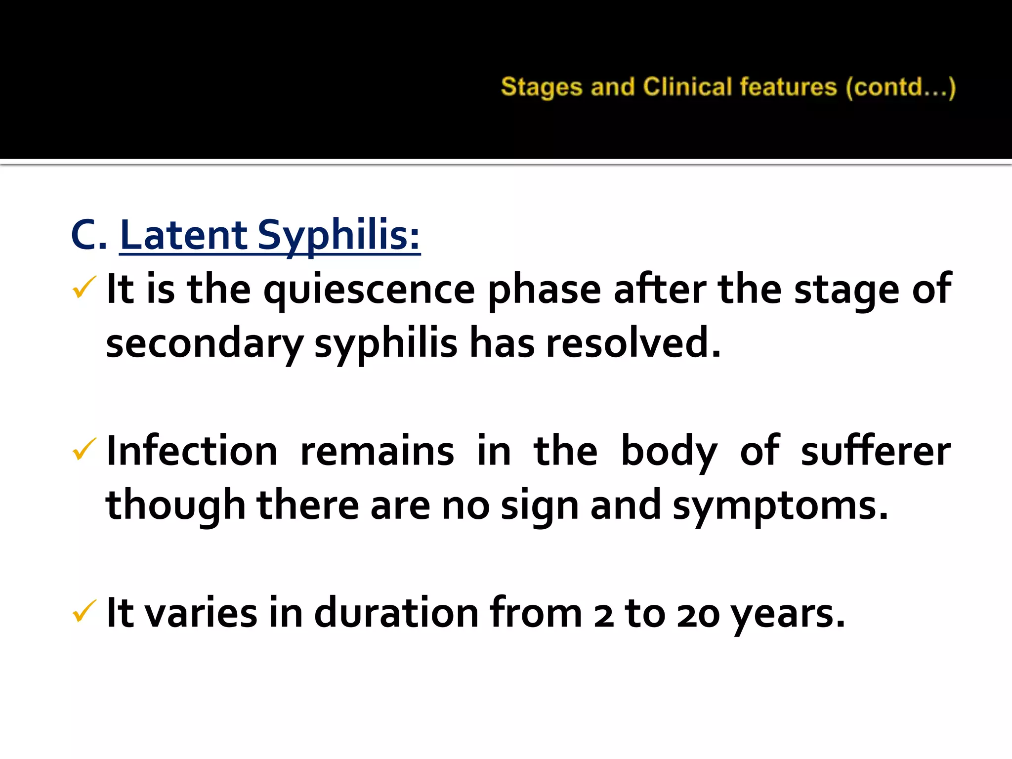 Sexually transmitted diseases- Syphilis and Lymphogranuloma venereum | PPTX