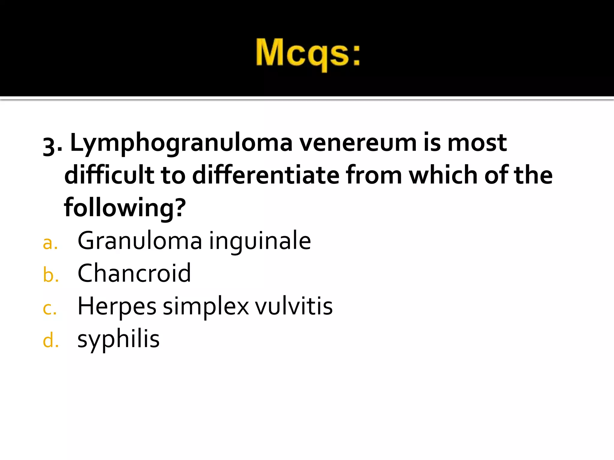 Sexually transmitted diseases- Syphilis and Lymphogranuloma venereum | PPTX
