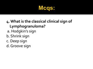 Sexually transmitted diseases- Syphilis and Lymphogranuloma venereum | PPT