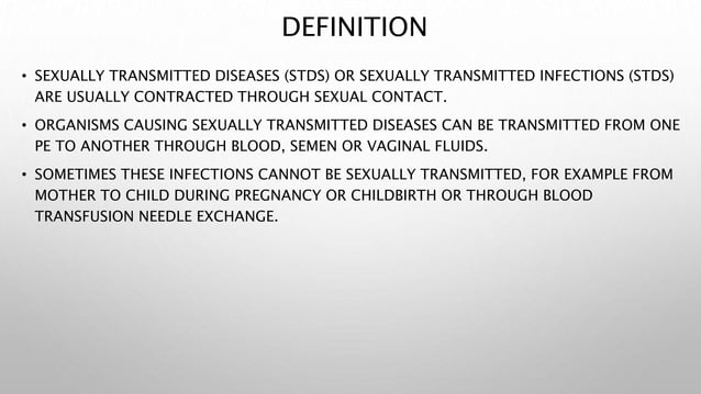 Sexually transmitted diseases (st ds) epidemiology person, place, time ...