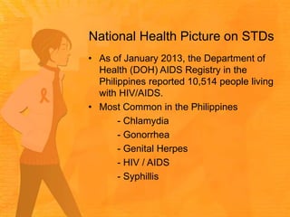 Sexually transmitted diseases (STDS) with nursing responsibilty | PPTX
