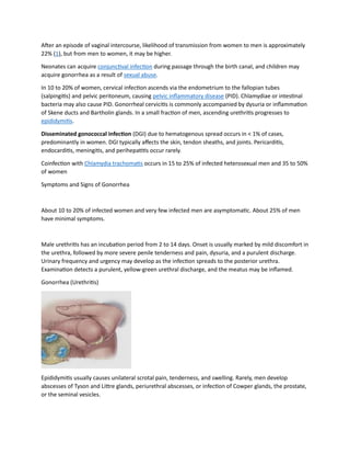 Sexually transmitted urethritis, cervicitis, proctitis, and pharyngitis ...
