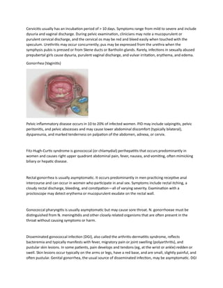 Sexually transmitted urethritis, cervicitis, proctitis, and pharyngitis ...