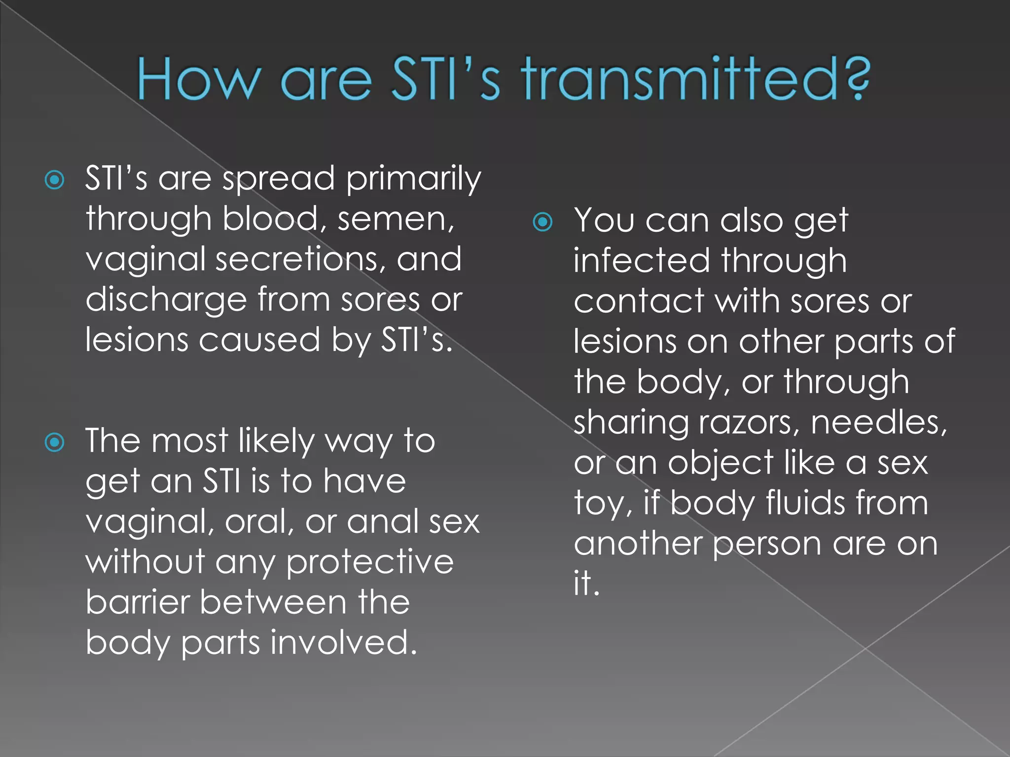 Sexually transmitted infections | PPTX | Sexual Conditions | Sexual Health