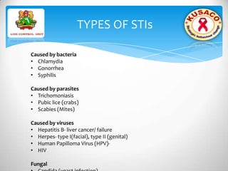 Sexually Transmitted Infections & The Youth | PPTX