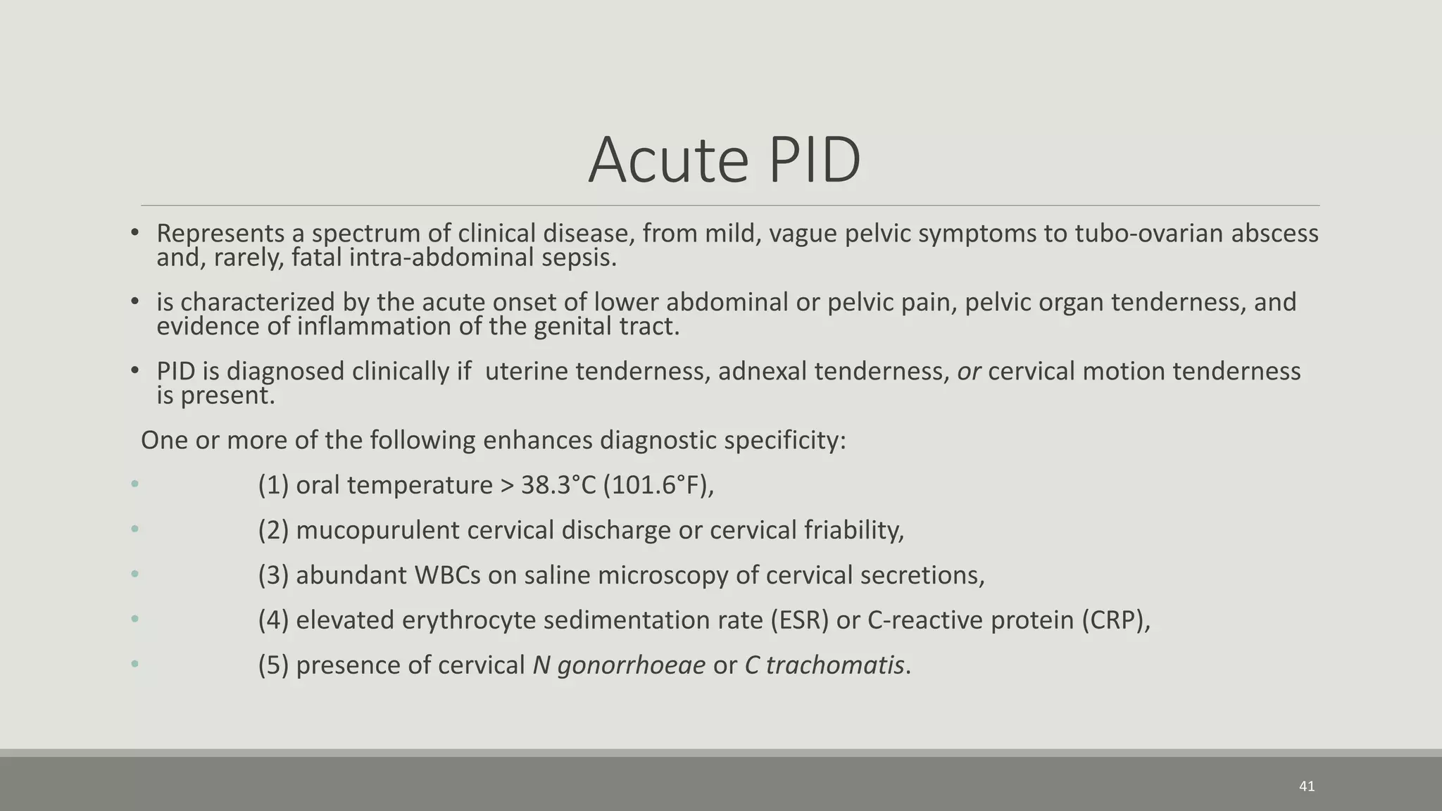 Sexually transmitted infections and pelvic inflammatory disease | PPT