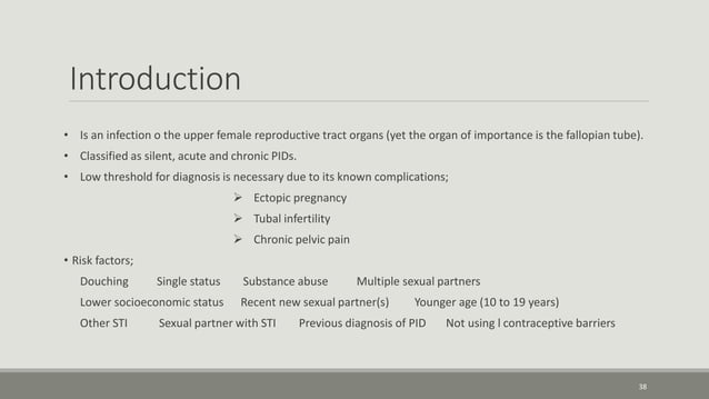 Sexually transmitted infections and pelvic inflammatory disease | PPT