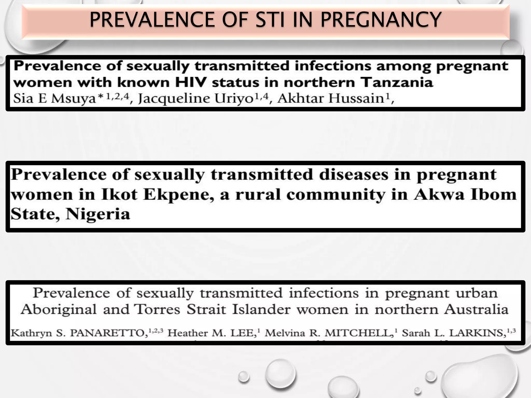 Sexually transmitted infections in pregnancy | PPTX
