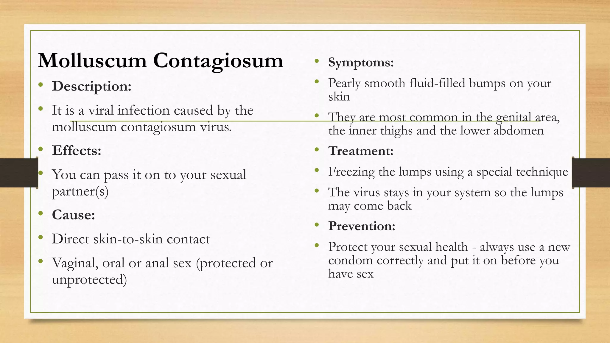 Sexually Transmitted Infections (STI’s) Presented By Theresa Lowry ...