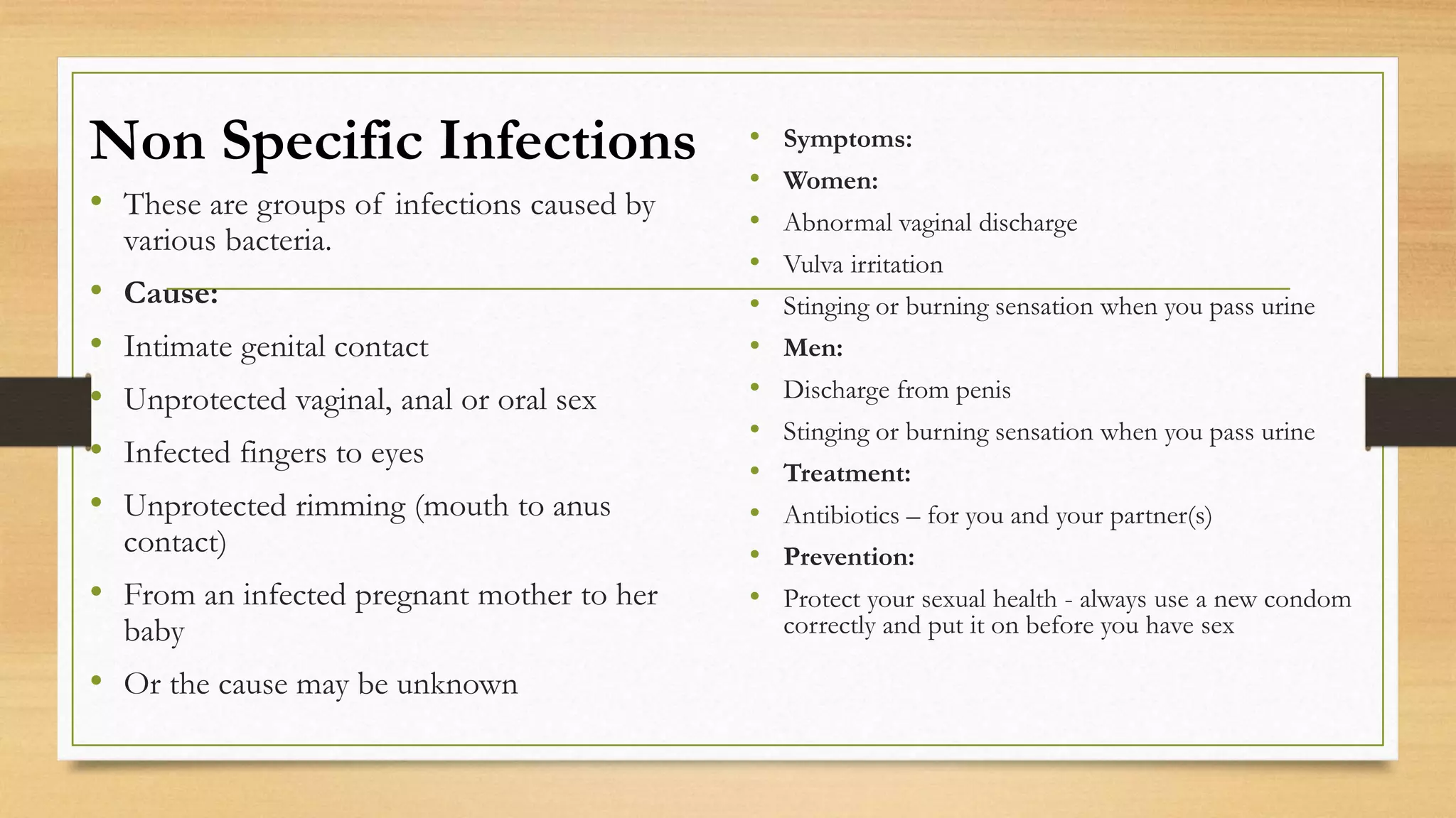 Sexually Transmitted Infections (STI’s) Presented By Theresa Lowry ...