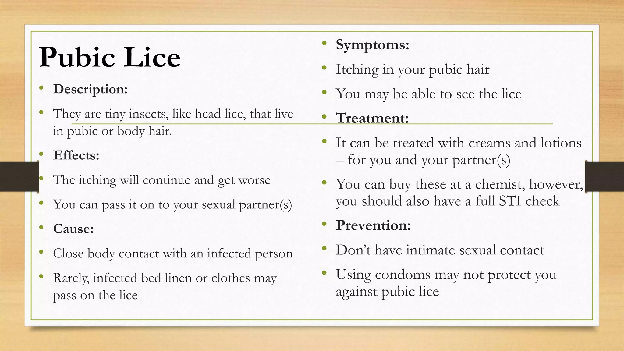 Sexually Transmitted Infections (STI’s) Presented By Theresa Lowry ...