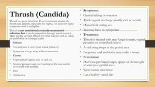 Sexually Transmitted Infections (STI’s) Presented By Theresa Lowry ...