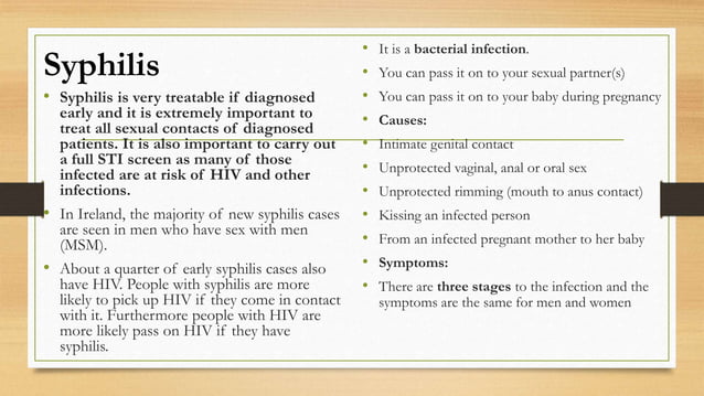 Sexually Transmitted Infections (STI’s) Presented By Theresa Lowry ...