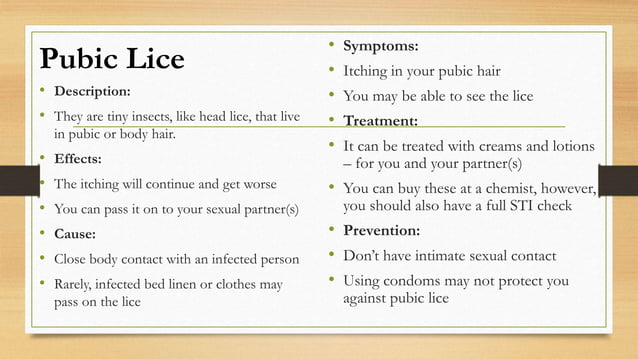 Sexually Transmitted Infections (STI’s) Presented By Theresa Lowry ...