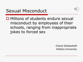Sexual Misconduct | PPTX