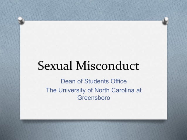 Sexual Misconduct Training Module Ppt