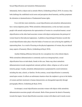 Sexual objectification of women in society | PDF