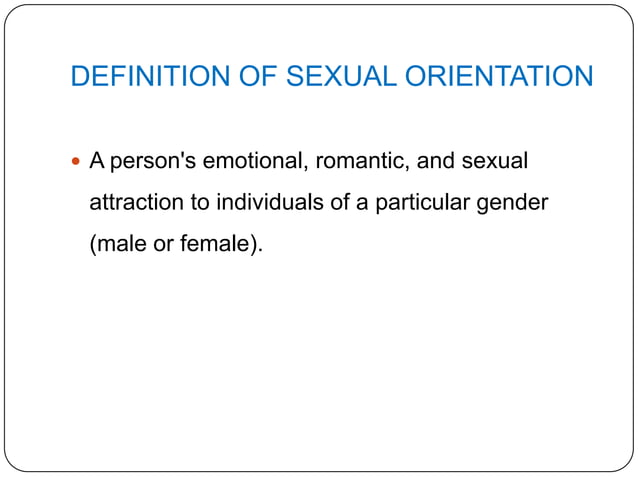 Sexual orientation (social studies) | PPT