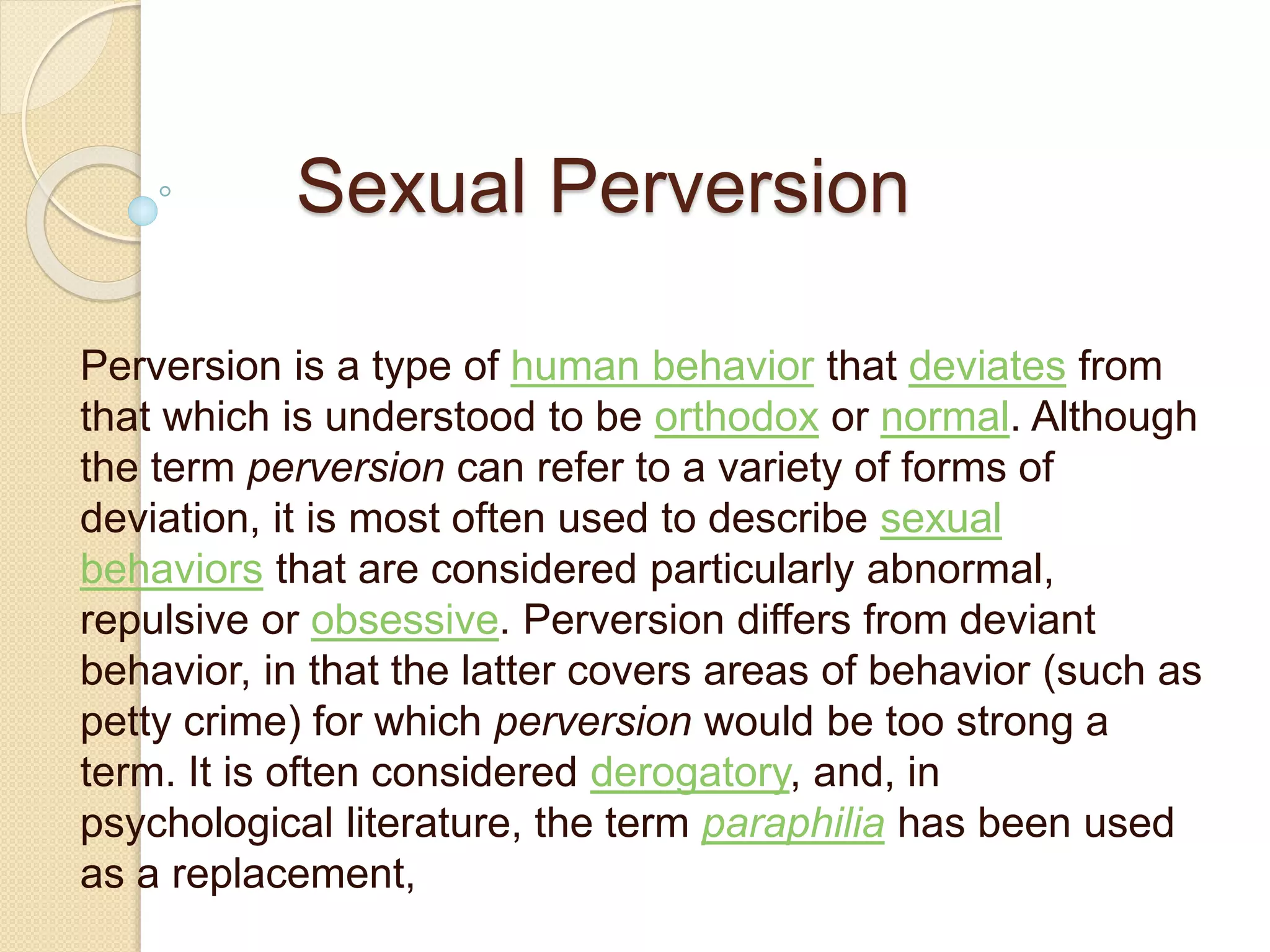 Sexual perversion | PPTX