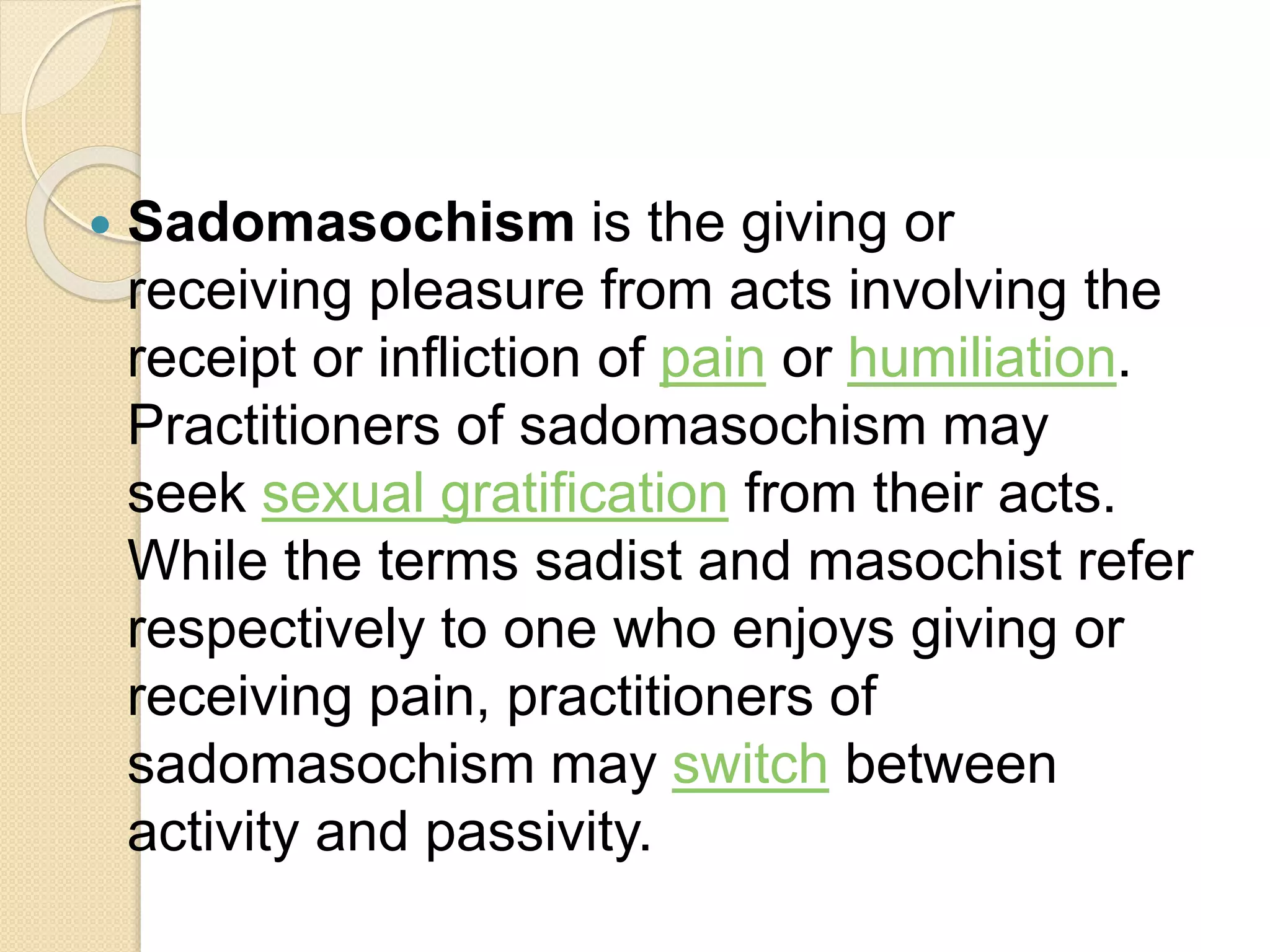 Sexual perversion | PPTX