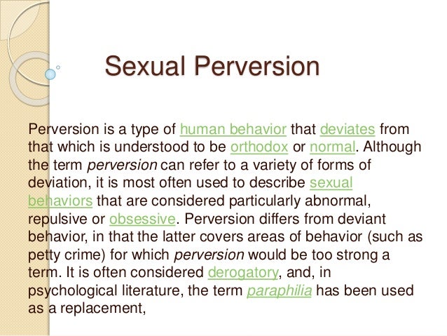Sexual perversion