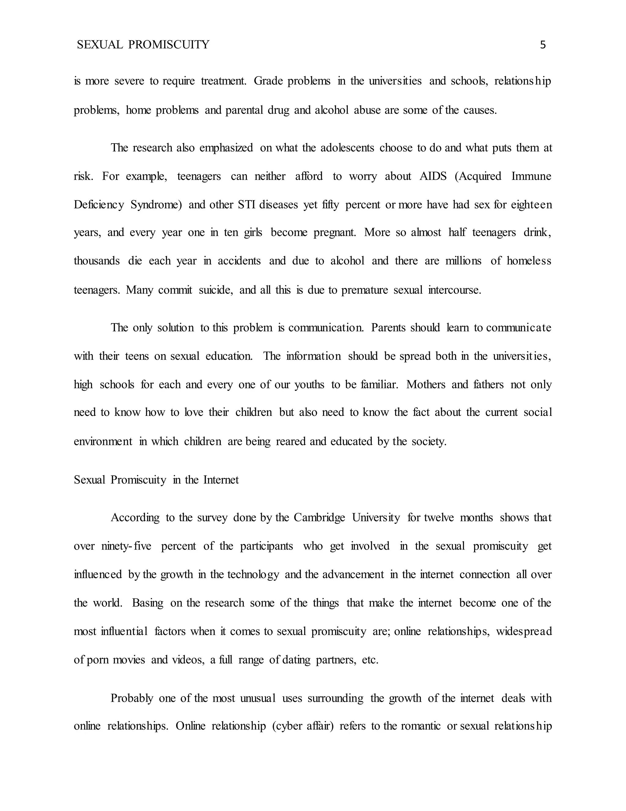 Sexual promiscuity | DOCX