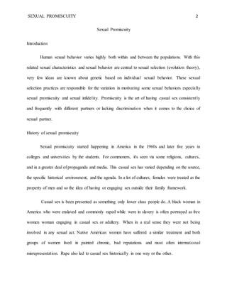 Sexual promiscuity | DOCX
