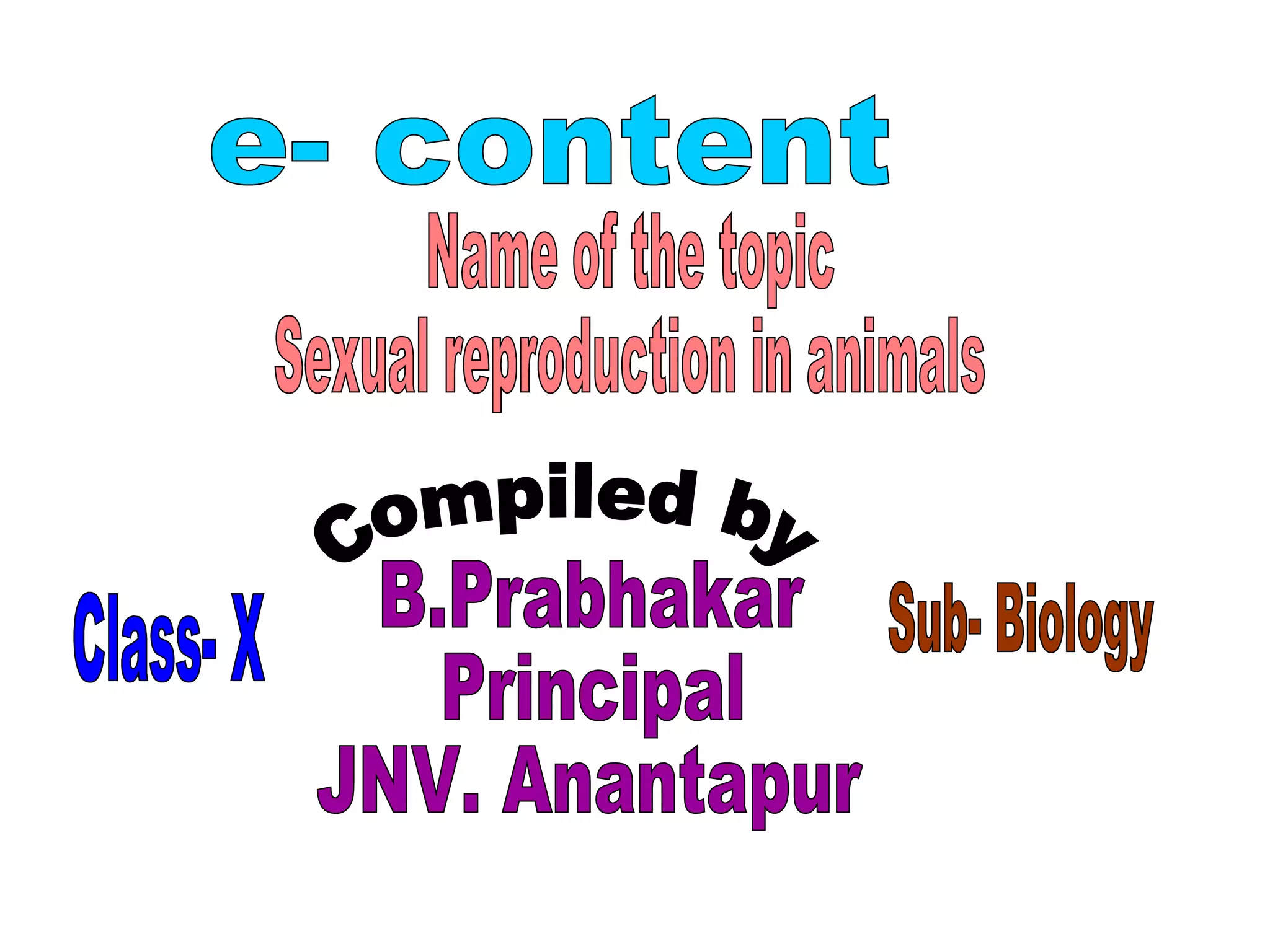 Sexual reproduction in animals ppt | PPT