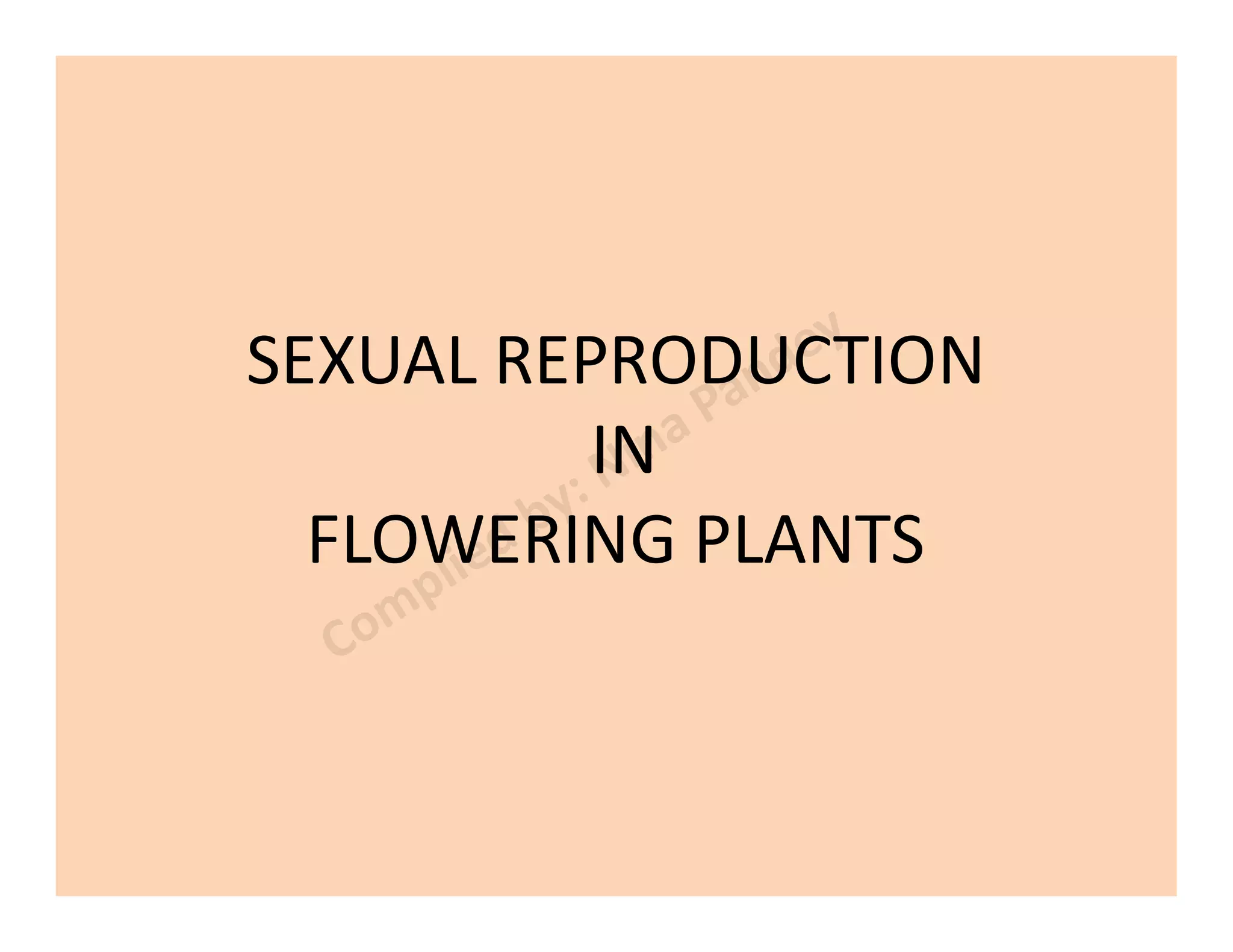 Sexual reproduction in flowering plants- Chapter 2 | PDF