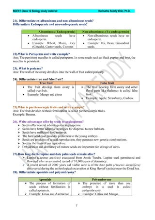 Sexual reproduction in flowering plants: NCERT CBSC and Board notes | PDF