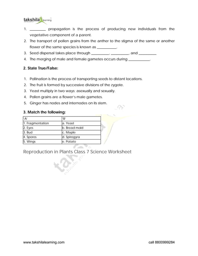 Sexual Reproduction in Flowering Plants Class 7 Science Worksheet.pdf