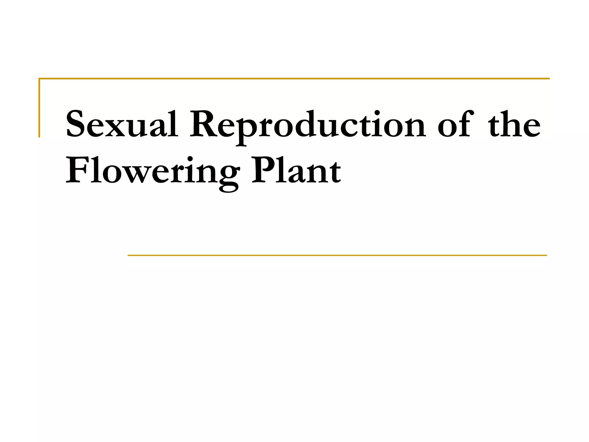 Sexual reproduction in plants | PPT