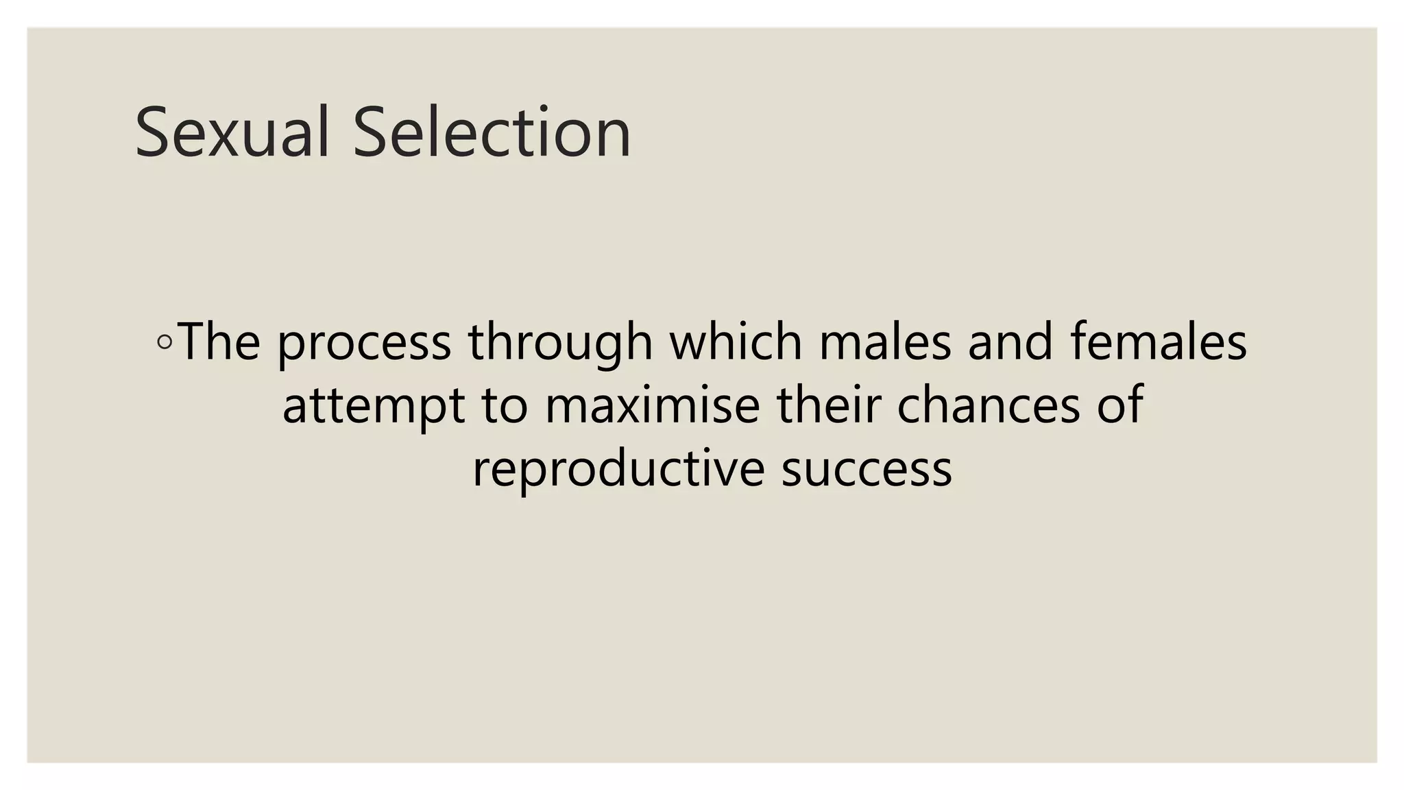 Sexual selection | PPTX