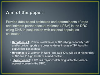 Sexual violence against women in the drc v4 | PDF