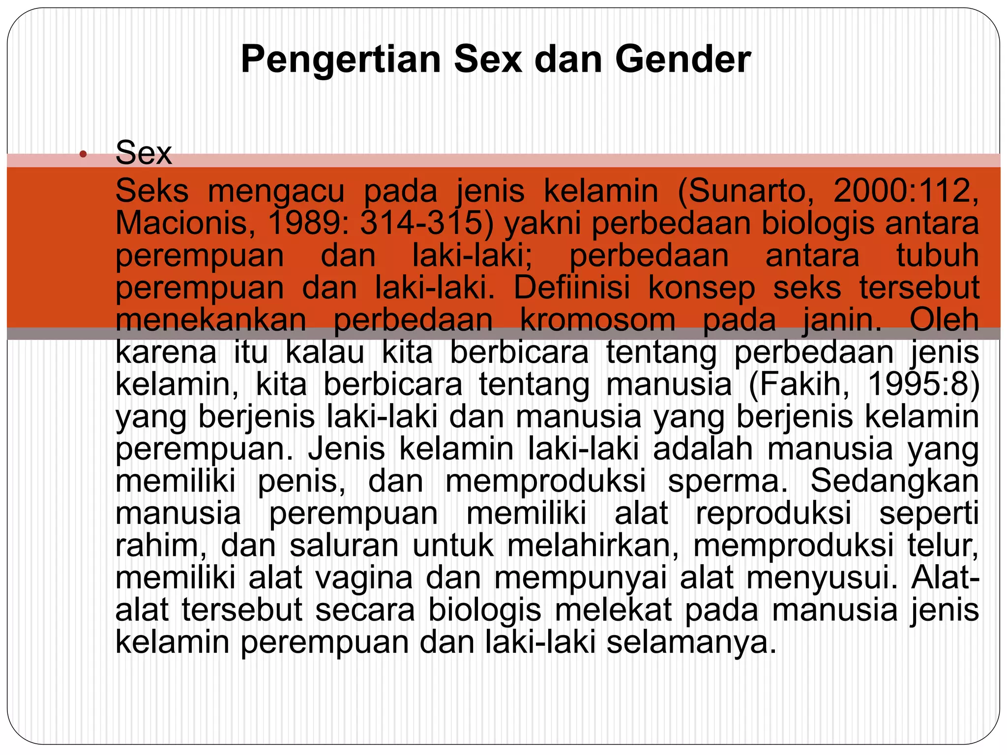 Sex Vs Gender9 Ppt