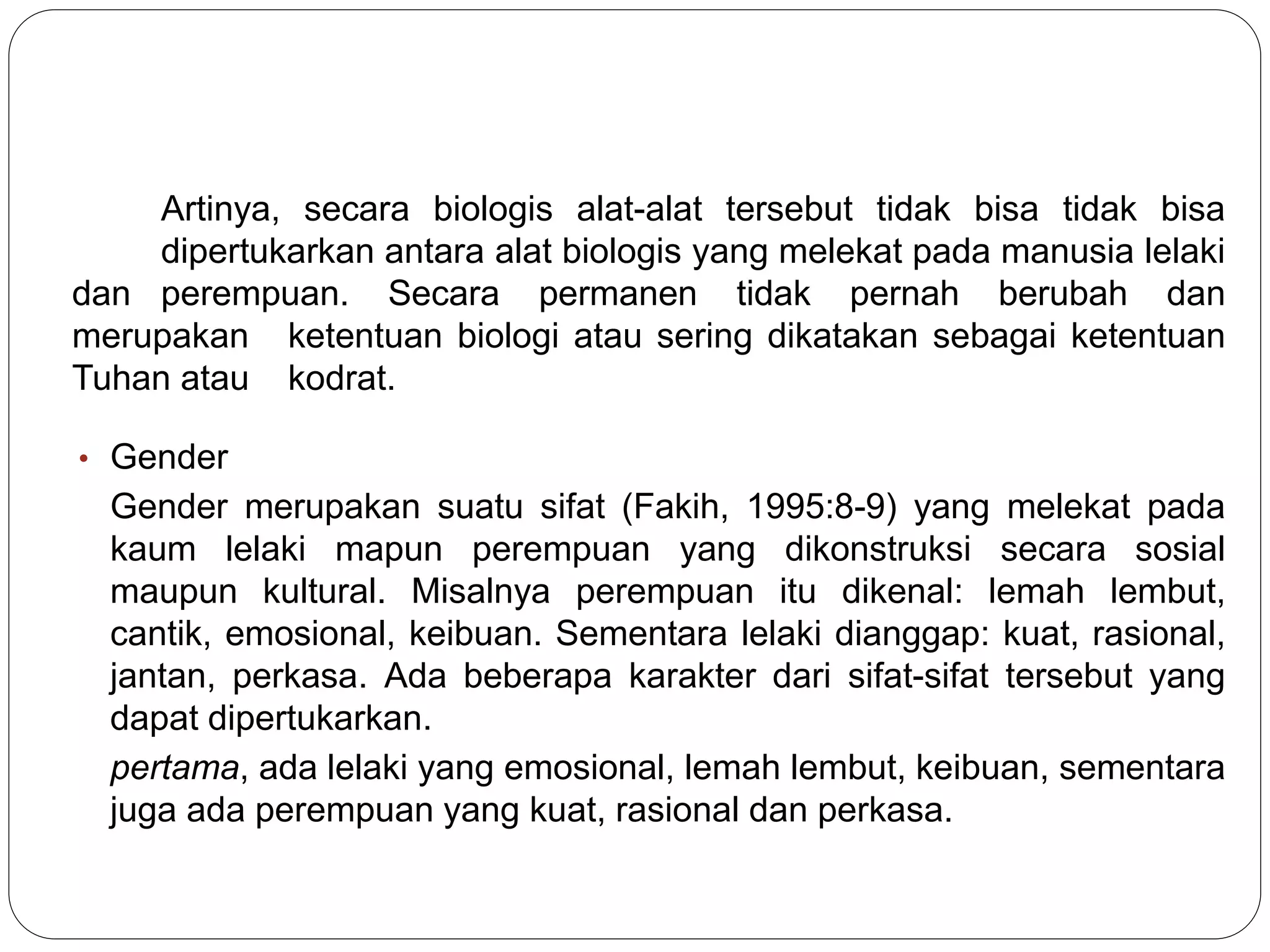 Sex Vs Gender9 Ppt